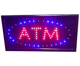 ATM LED Sign - Blue Red